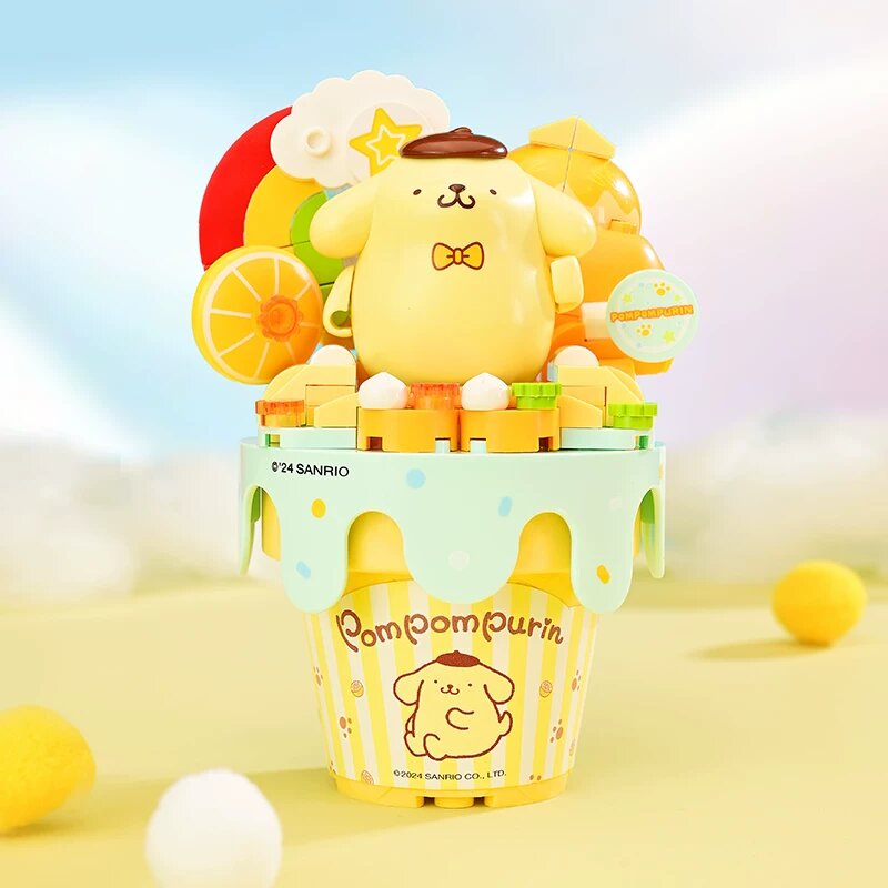 Keeppley Sanrio Модель Кексового Кубка Пудинг Собака Апельсин Дизайн Коллекционная Игрушка
