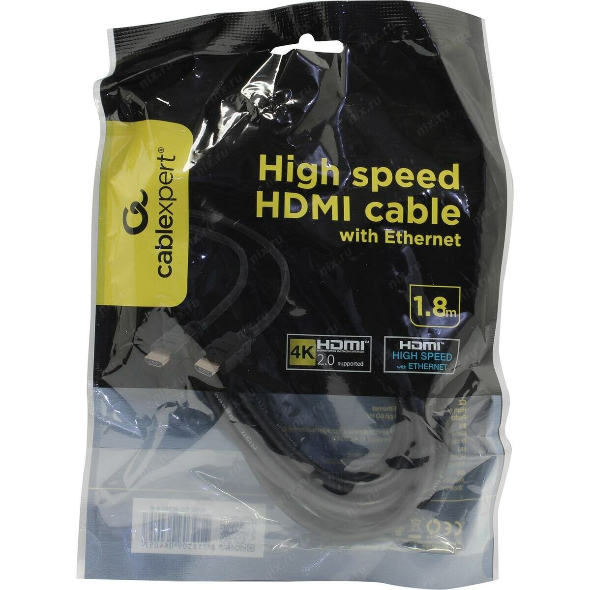 Cablexpert CC-HDMI4-6 Кабель HDMI to HDMI (19M -19M) 1.8м ver2.0 — фото 1