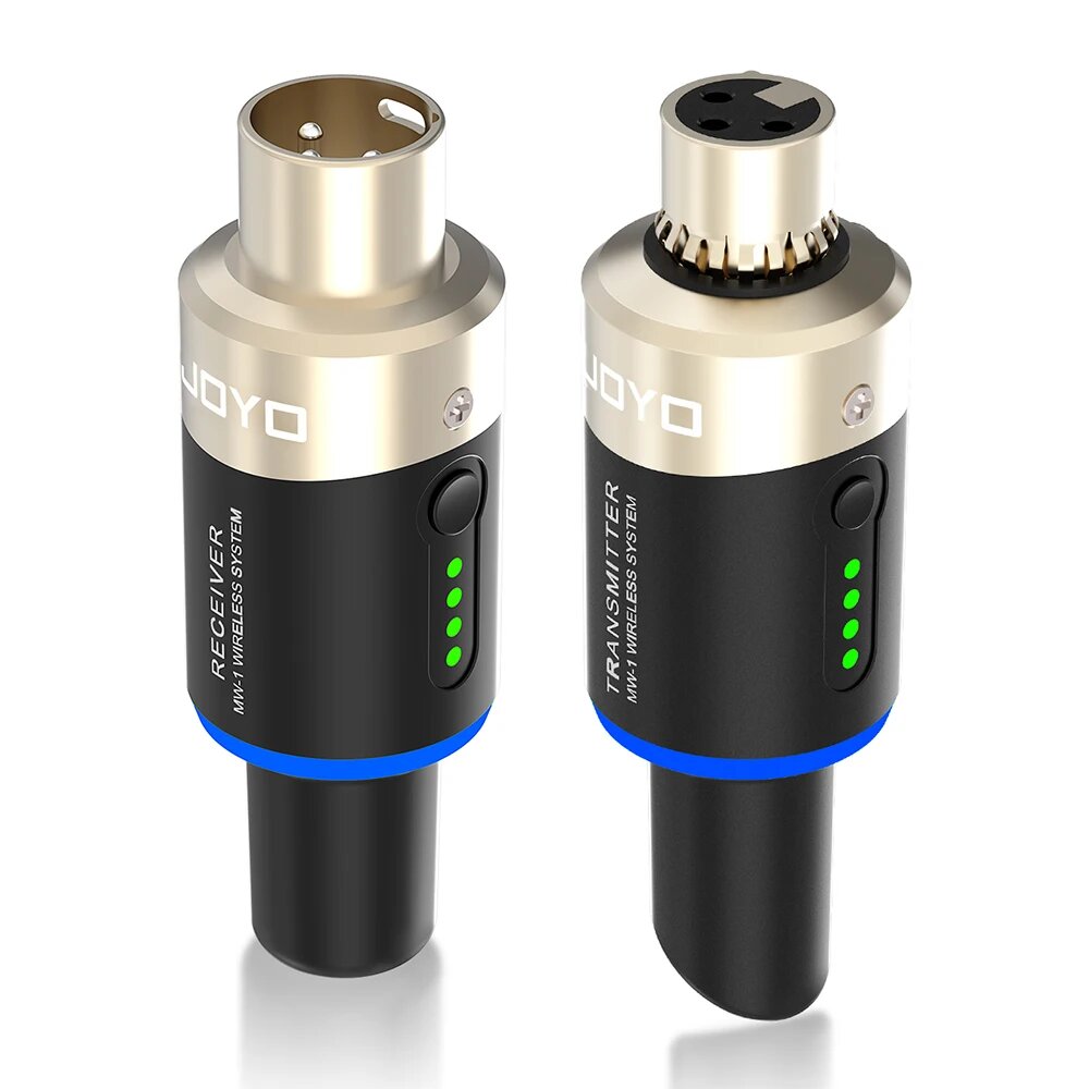 Беспроводная микрофонная система JOYO MW-1 5.8ГГц, 4 канала, задержка 5 мс, Plug and Play, беспроводной микрофонный приемник для динамических микрофонов XLR