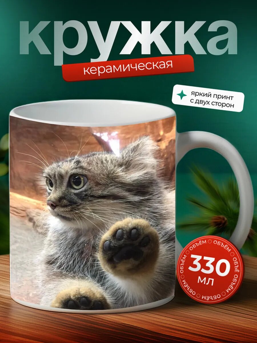 Кружка Манул животное 7,
