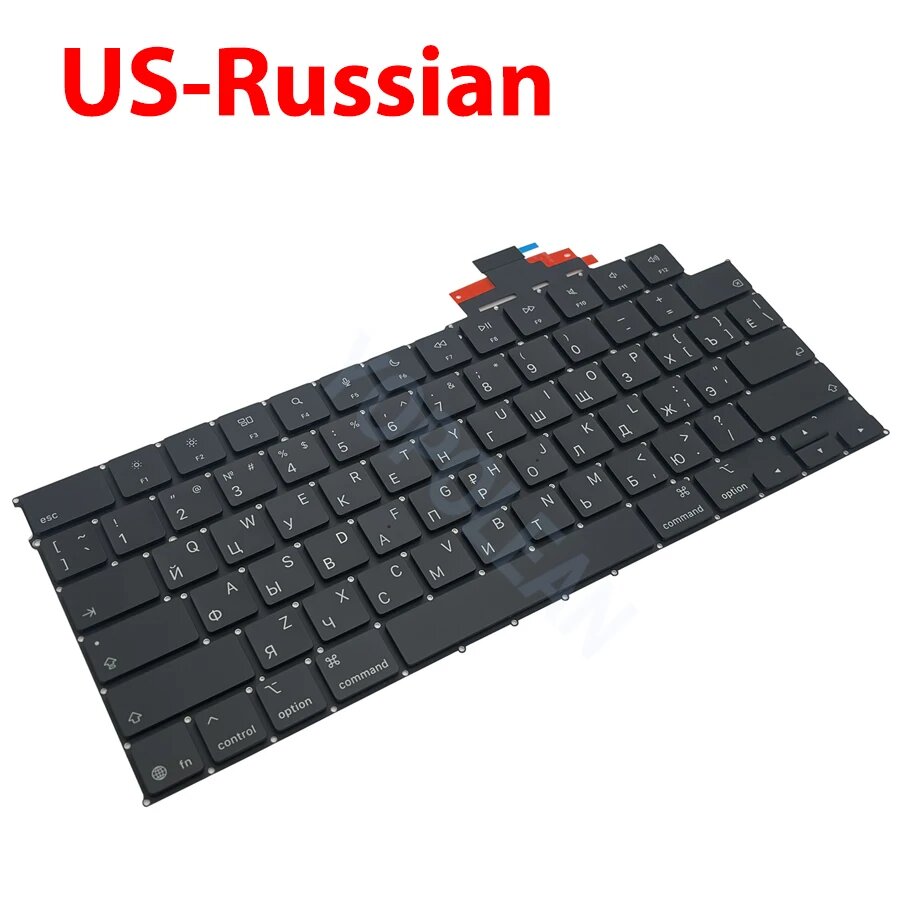 Клавиатура для Macbook Air 13" 15" черная US-Russian