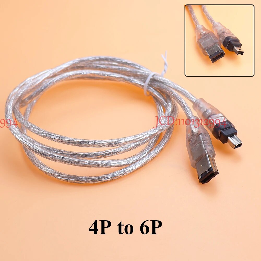 Кабель FireWire JCD IEEE 1394B 4P-6P