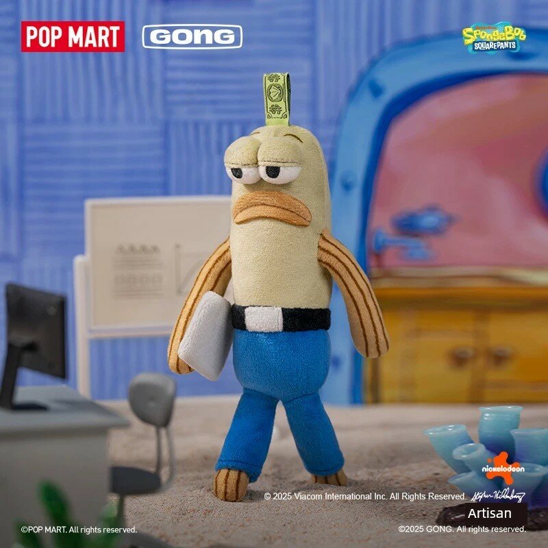 Мягкая игрушка «Работяга рыба» из коллекции POP MART «Спанч Боб Скваб Пан»