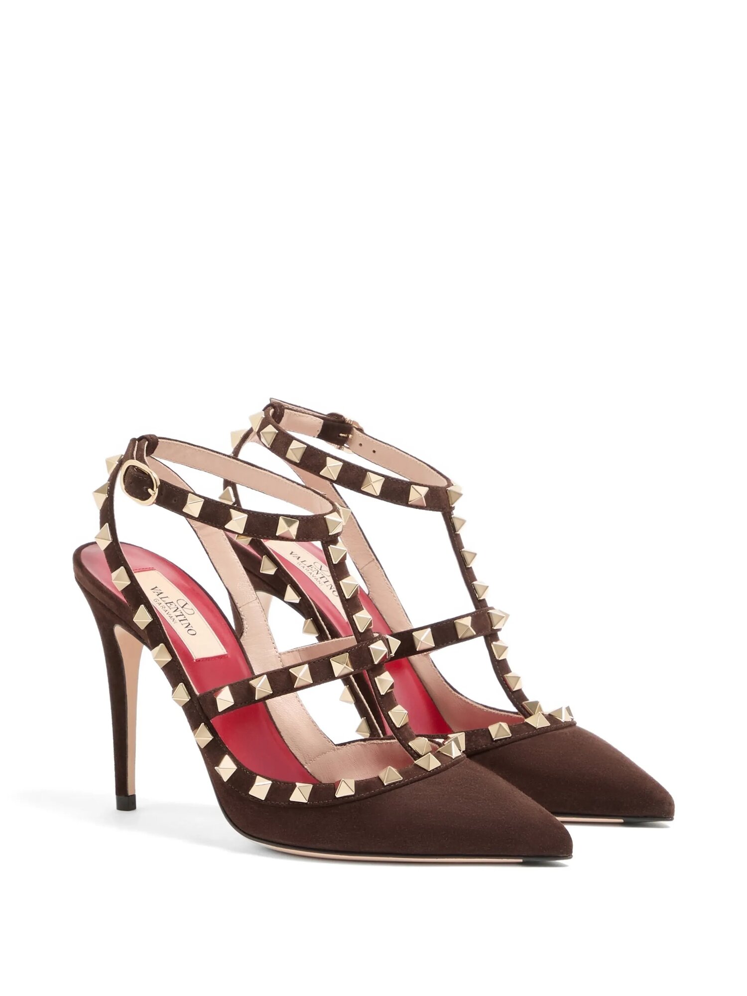 Туфли Valentino Rockstud, размер 39,5, коричневый — фото 1