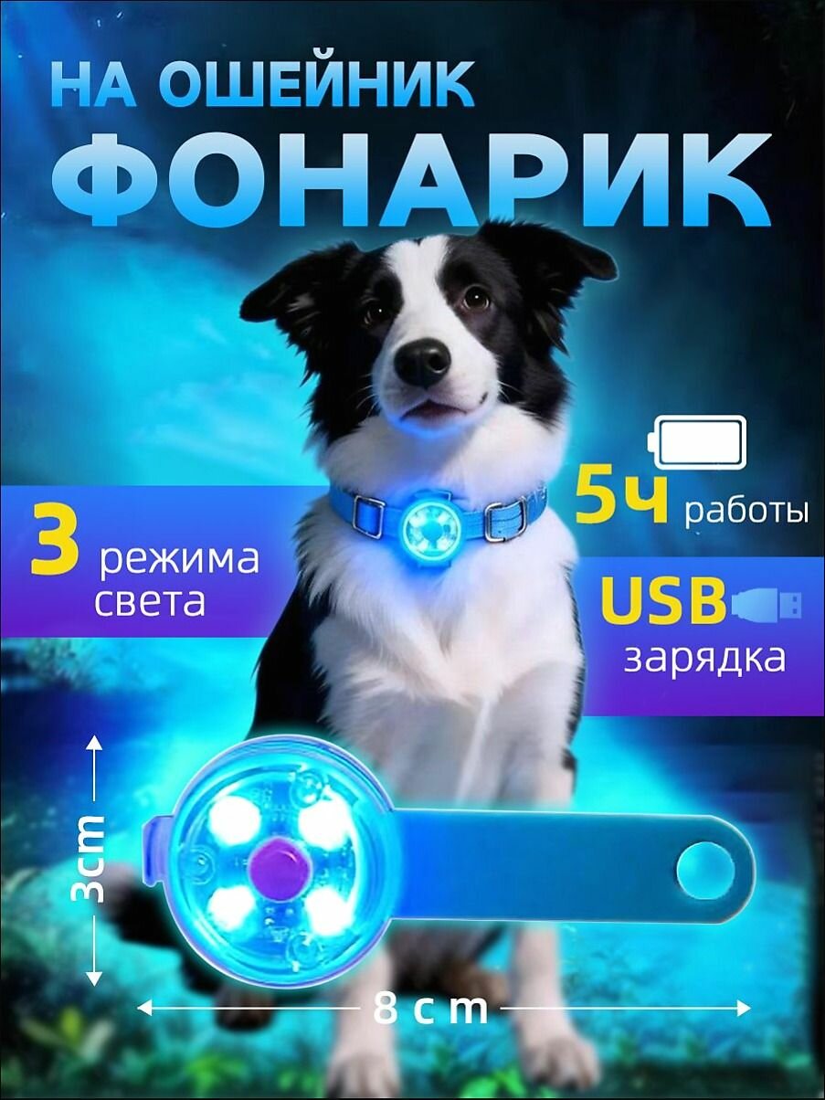 Маячок для собак, Светящаяся подвеска на ошейник, кулон на ошейник, брелок на ключи