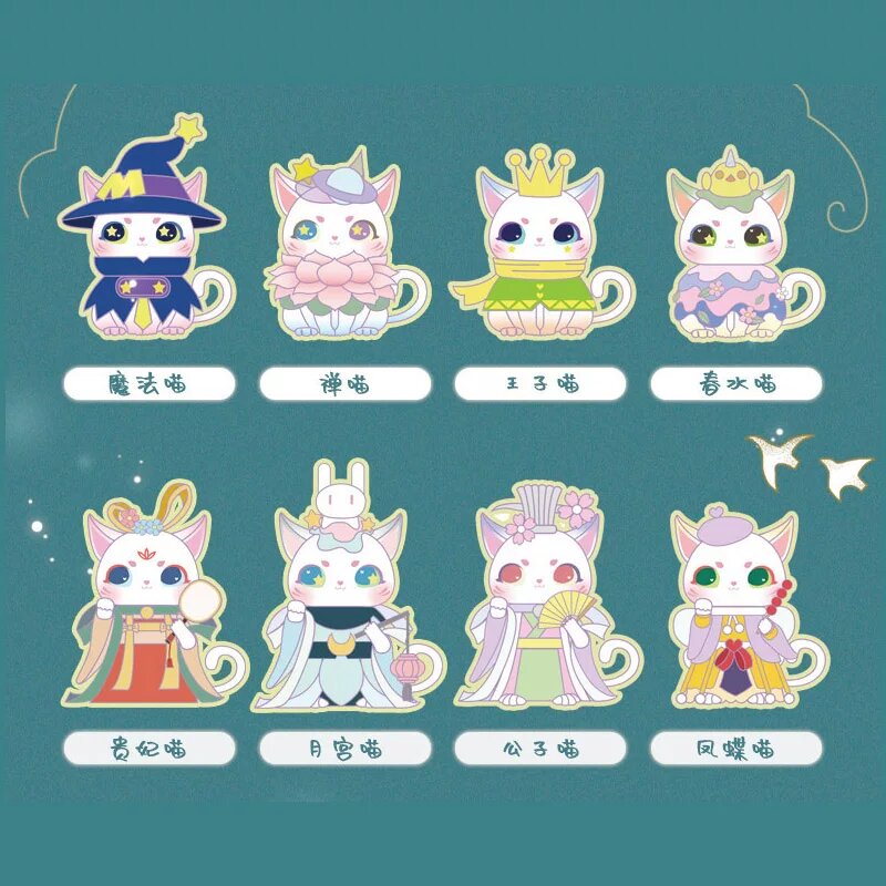 Аутентичная серия MIO Fantasy Cat, слепая коробка Palace Jinghong Cat 2, второе поколение, офисное украшение ручной