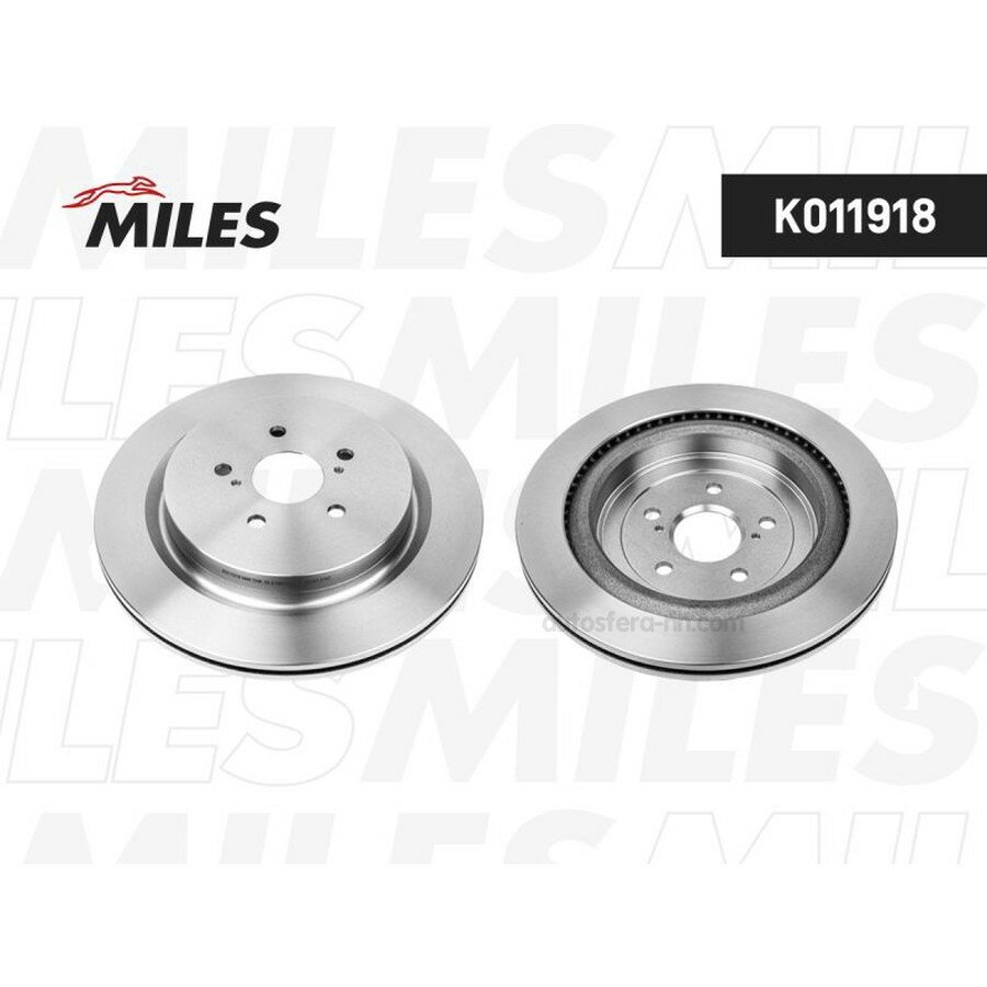 MILES K011918 Диск тормозной задний D338мм. вентилируемый LEXUS RX 15- K011918