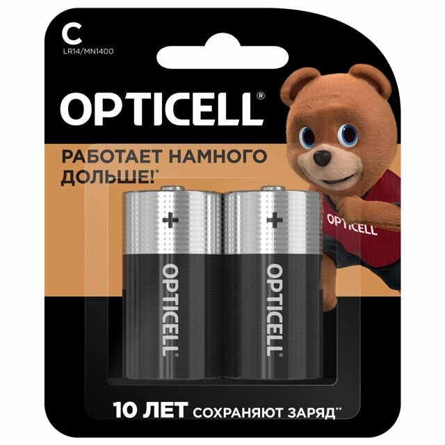 Батарейка OPTICELL Basic 1,5В алкалиновая С 2шт, с нейлоновым покрытием