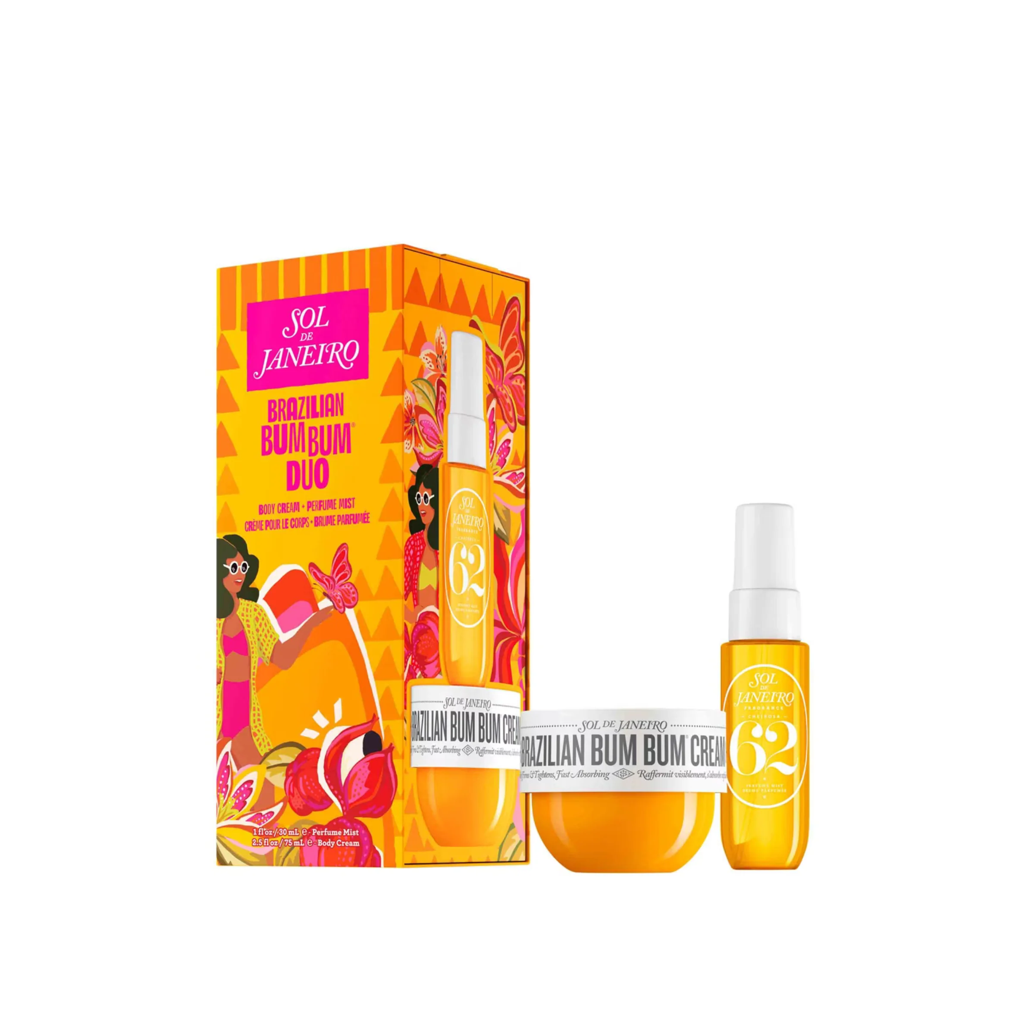 Набор для ухода за кожей Sol de Janeiro Brazilian Bum Bum Duo (Bum Bum Cream 75 мл + Mist 62 30 мл)