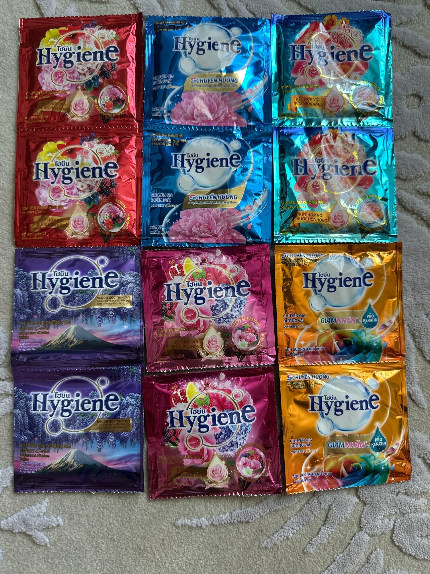 Hygiene Тайский Кондиционер для белья парфюмированный и концентрированный. Парфюм ополаскиватель для стирки белья, подарочный набор из 12 штук по 20мл