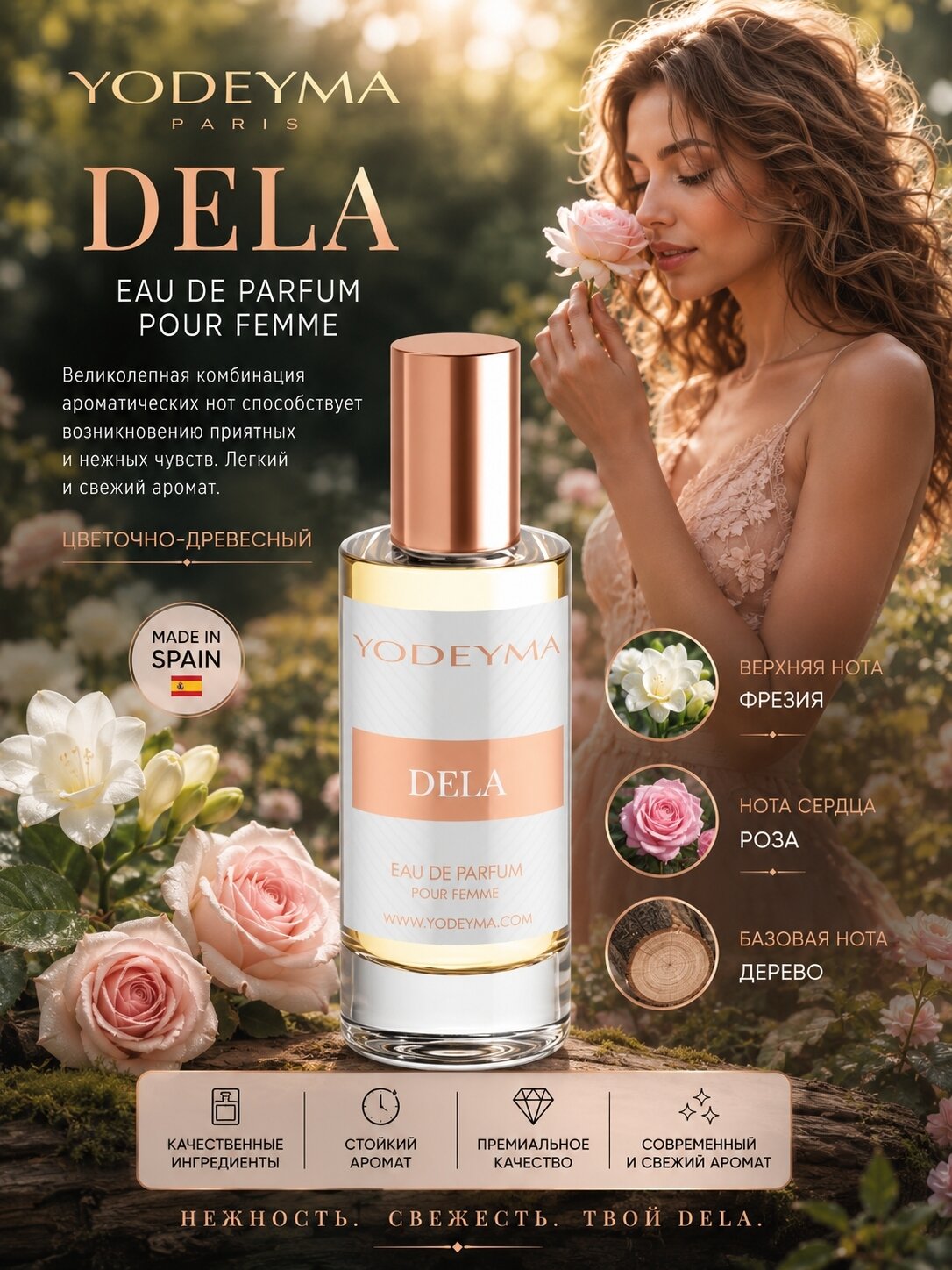 YODEYMA парфюмерная вода женская DELA 15 ml