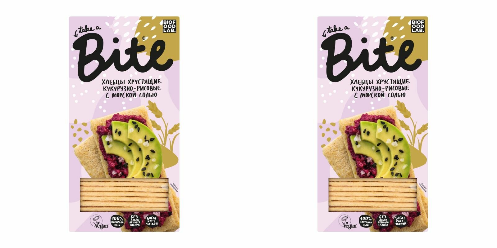 Bite Хлебцы Кукурузно-рисовые с морской солью, 150 г, 2 уп