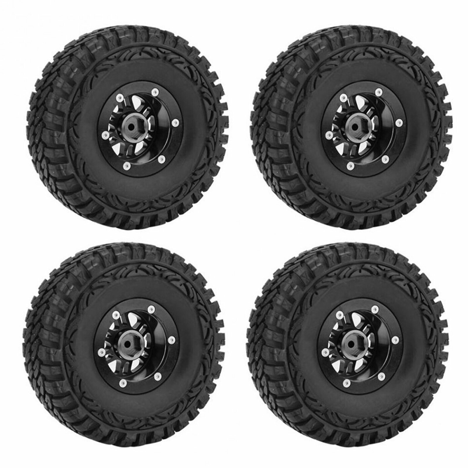Имитационные Радиоуправляемые Колесные диски Rubber Beadlock с 6 Спицами для автомобиля SCX10 TRX4 1/10