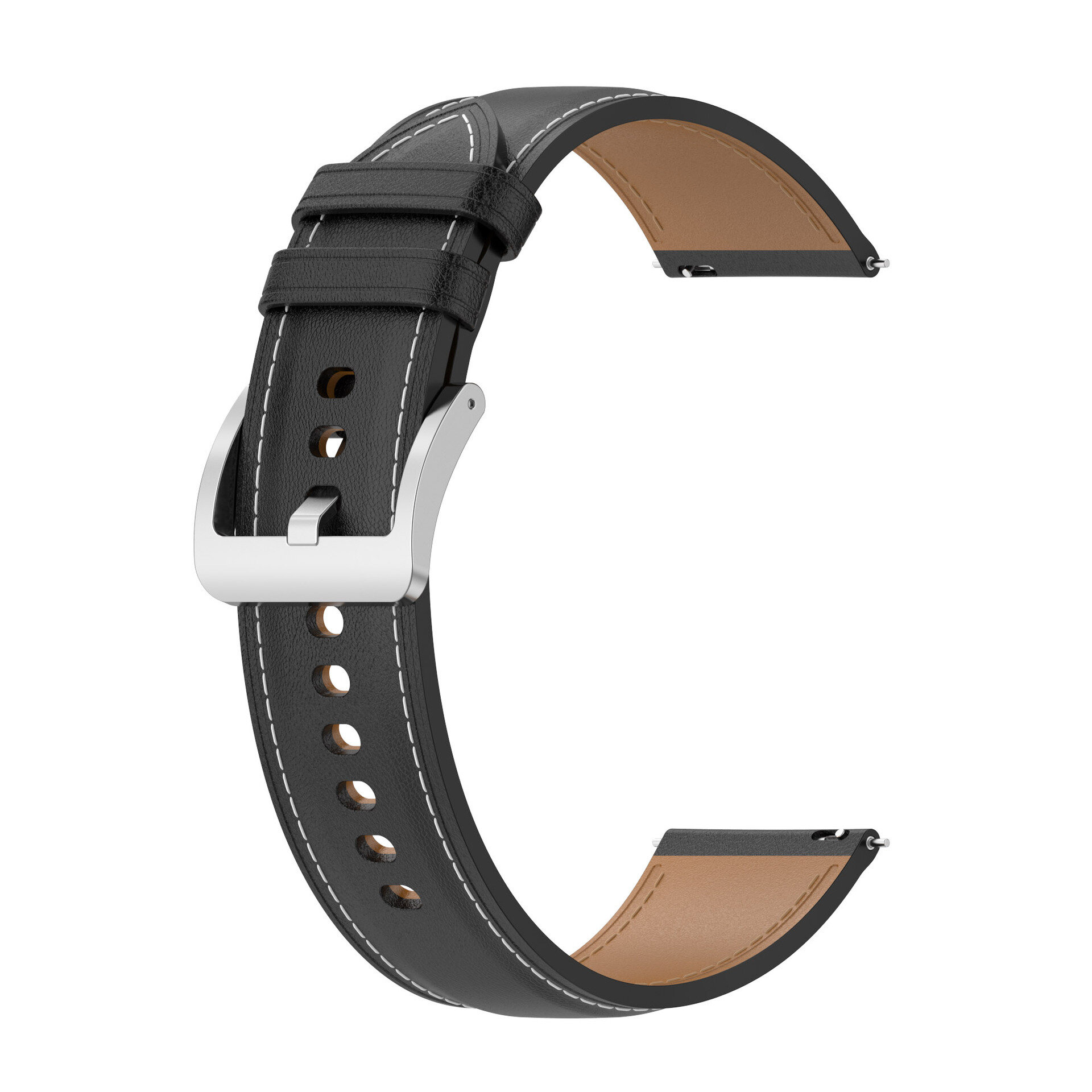 Кожаный ремешок MyPads для Amazfit Bip 3 Pro Bip 3 Bip U Bip U Pro Bip S Bip S Lite Bip, 20мм, черный