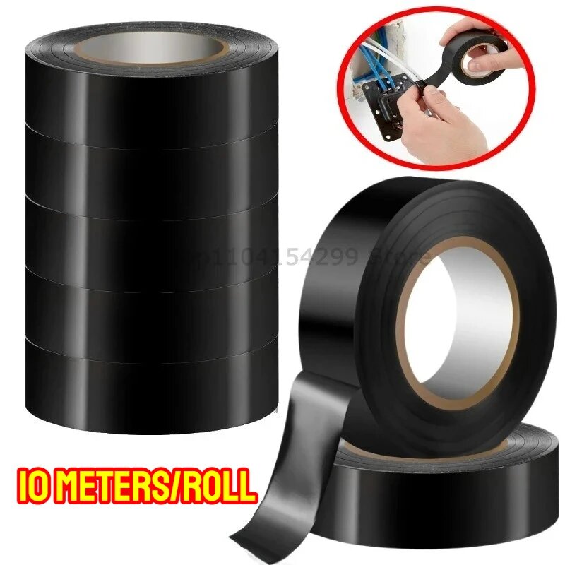 Черная Электрическая Изоляционная Лента из ПВХ 10 метров 20M(2roll)