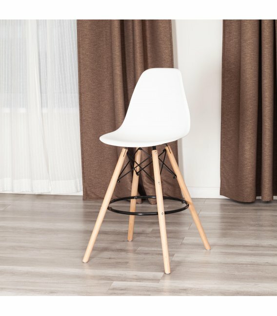 Стул барный Синди Бар Чаир/Cindy Bar Chair (мод.80-1)/1 шт. в упаковке дерево бук/металл/пластик, 50х51х109см, белый 70029/