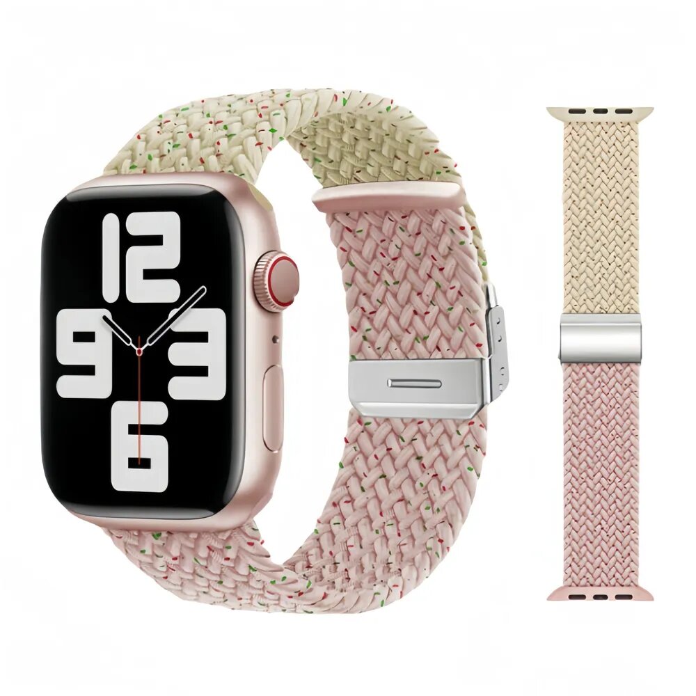 Ремешок для Apple Watch Series 10-11 42 мм/Series 1-9 и SE 38 мм, 40 мм, 41 мм/тканевый эластичный ремешок для фитнеса, цельный