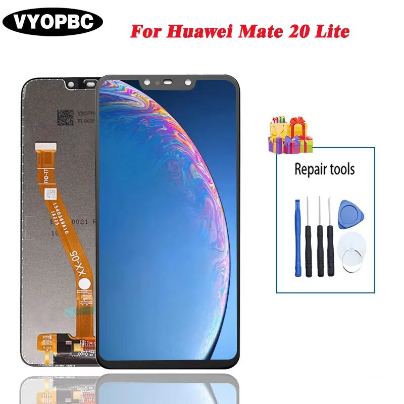 6,3 "качество AAA для Huawei Mate 20 Lite, ЖК-дисплей, сенсорный экран с рамкой, Black No Frame