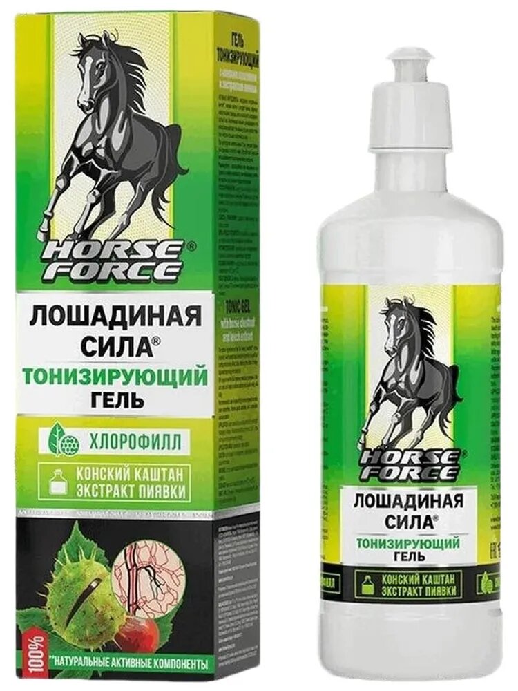 Лошадиная сила /конский каштан/экстр. пиявки/ гель для ног тониз. 500 мл. №1.