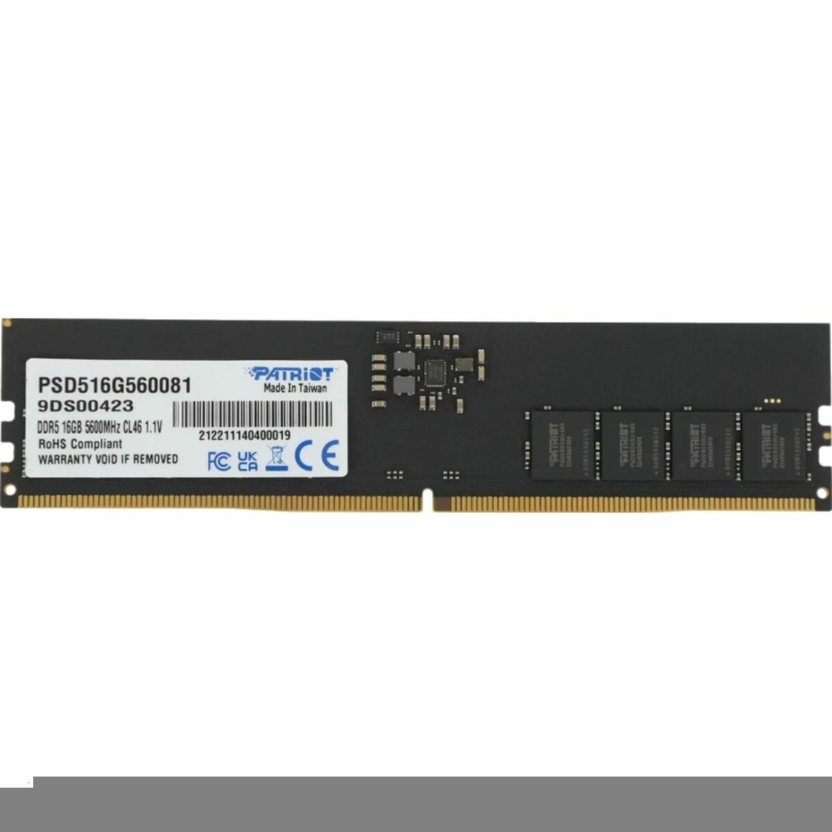 Оперативная память Patriot DDR5 DIMM 16Gb 5600Мгц (PSD516G560081) (2250363)