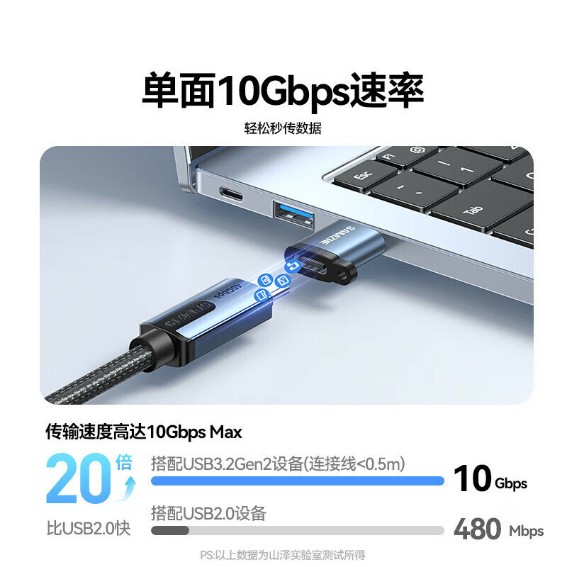 USB3.2 в Type-C адаптер из алюминиевого сплава совместимый с iPhone и Android устройствами для USB-накопителей