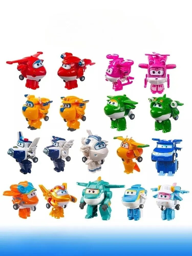 Робот трансформер Марти, игрушка-трансформер Super Wings, оранжевый/светло-синий, ABS пластик — фото 1