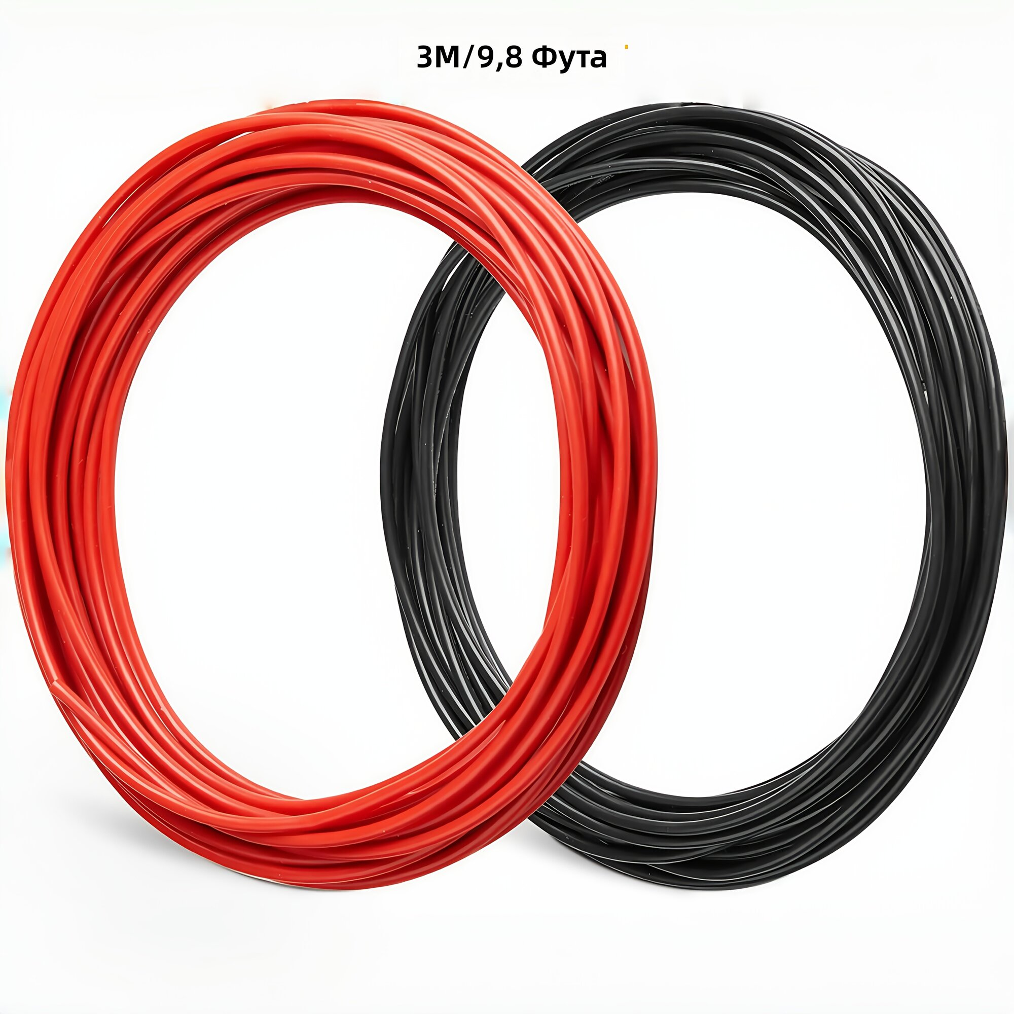 Пусковые провода 14AWG 3м с цифровым вольтметром, морозостойкие, для 12V/24V, для автомобилей, грузовиков, внедорожников, лодок
