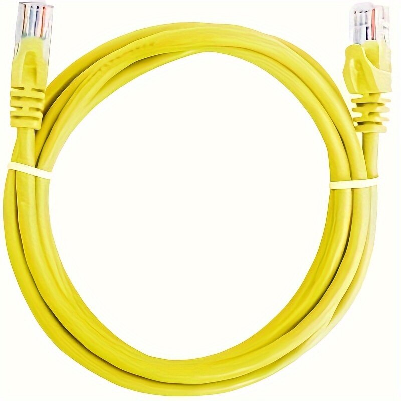 Высокоскоростной кабель Ethernet Cat5e круглый желтый 8-контактный штекер-штекер 35.43 дюйма для домашней и офисной сети