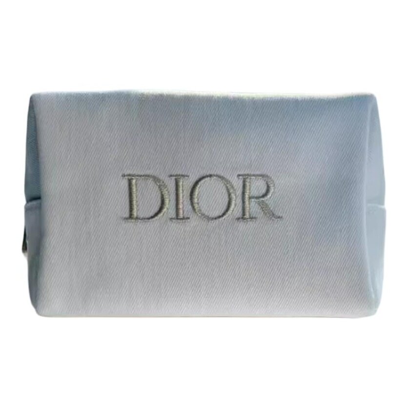 DIOR Минимализм и модерн Классический с принтом Деним ткань для хранения и дорожных косметичек Белый 18*9*11 см 18*9*11cm