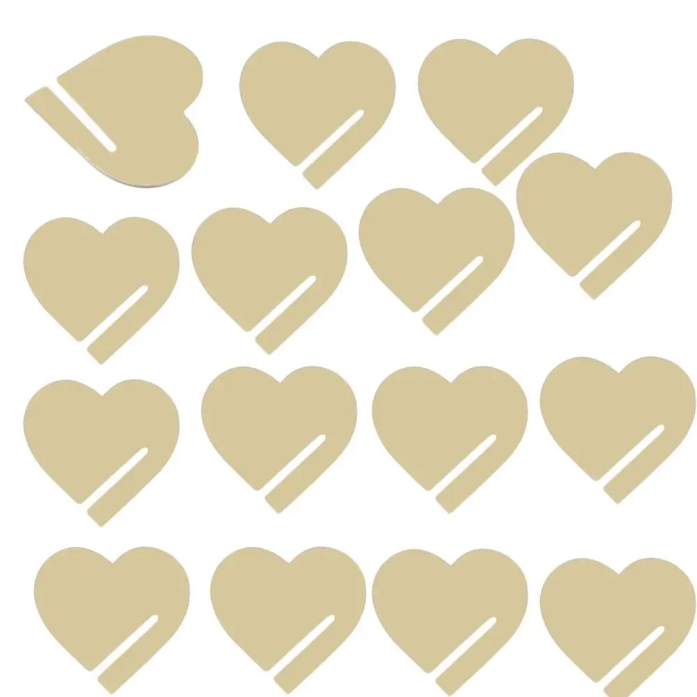 Прозрачные/золотые акриловые кружки для напитков (30 шт.) Бежевый, love heart shape, gold
