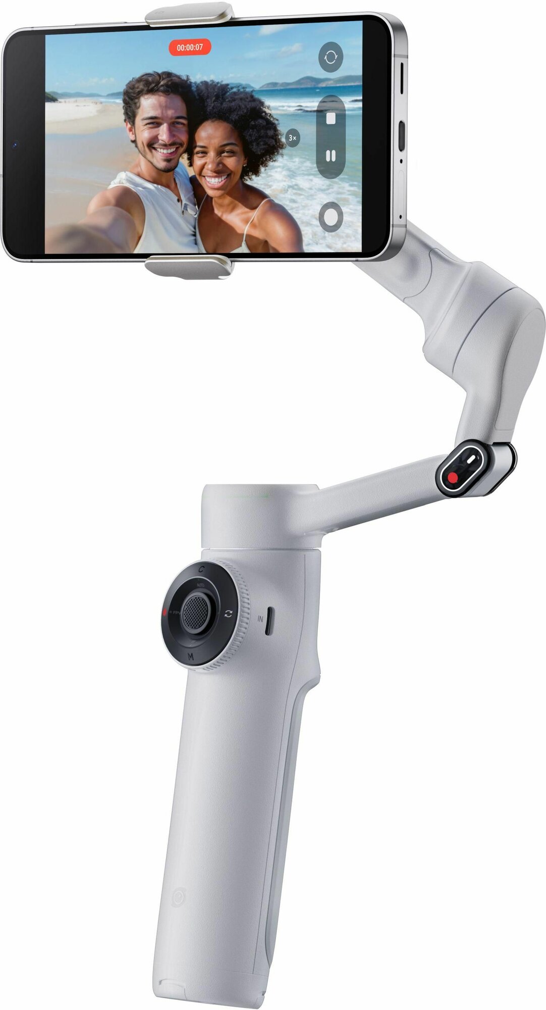 Стабилизатор Insta360 Flow 2 Stone Gray, для смартфона, 3-осевой, Bluetooth, встроенный штатив