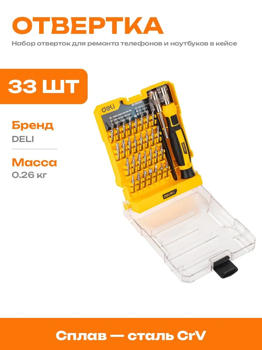 Комплект отверток для точных работ и ремонта техники 33
