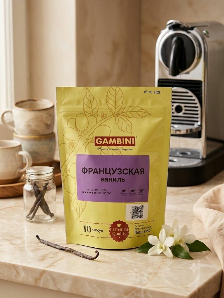 Кофе в капсулах Elite Coffee Collection Французская ваниль для кофемашин стандарта Nespresso, 10 капсул