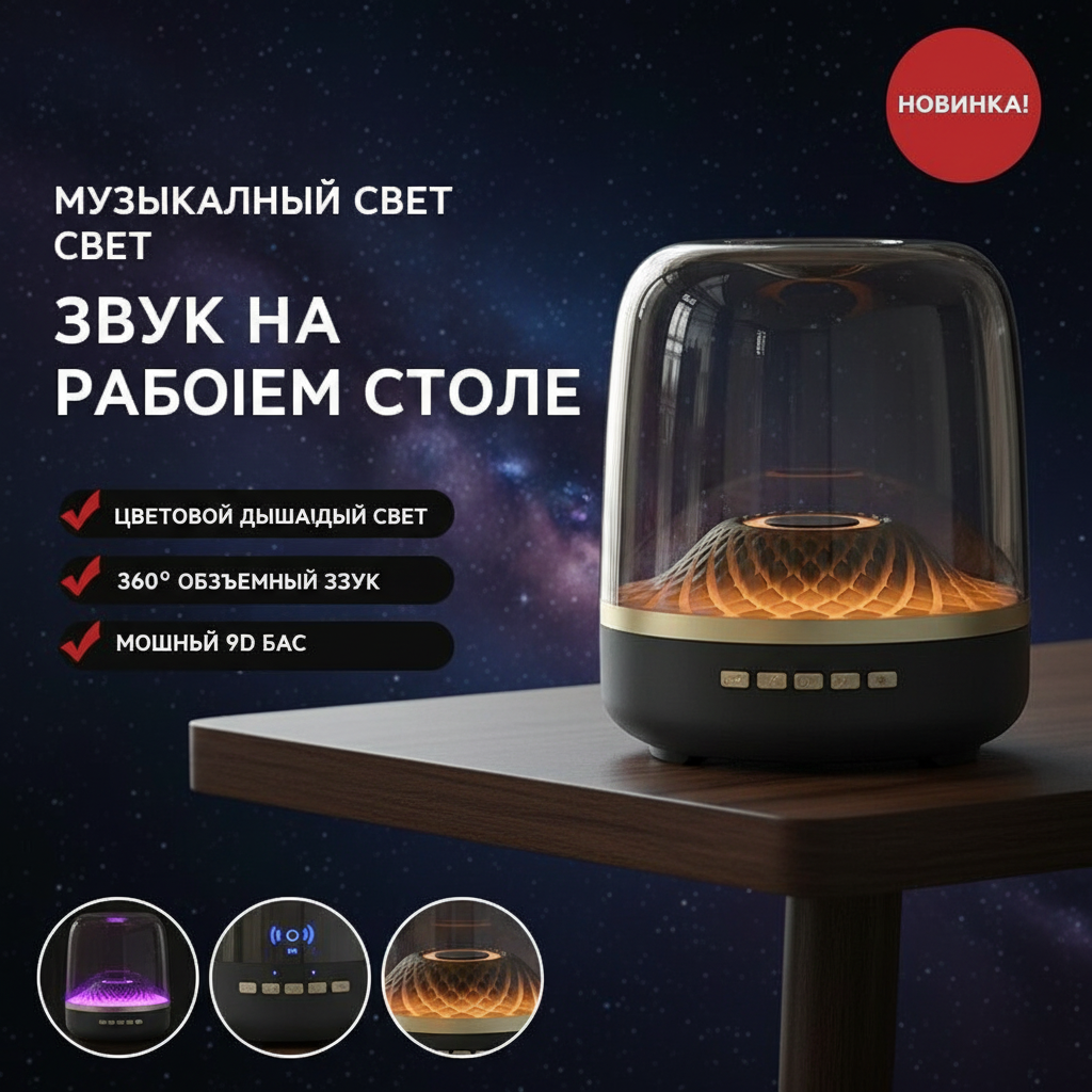 Harman Kardon Aura Studio 4 домашняя аудиосистема черный беспроводной стриминг подсветка