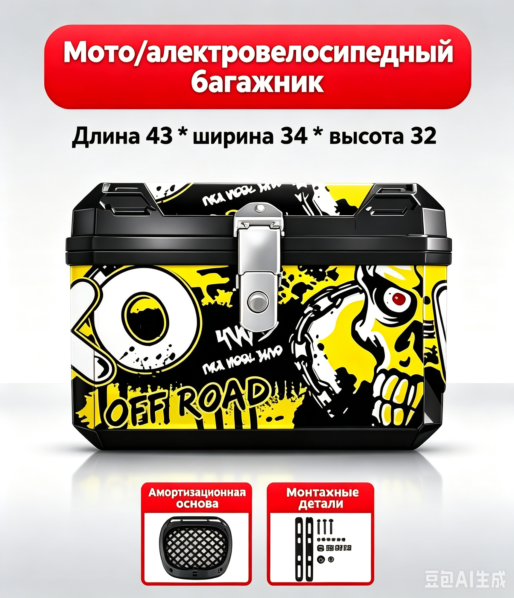 Универсальный багажный кофр CYNL Moto ADV Tour, сверхбольшая емкость, водонепроницаемый, с замком