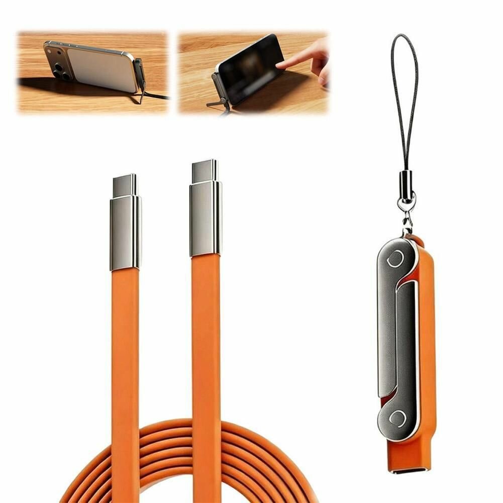 2-в-1 адаптер для зарядки 240W с подставкой для телефона, Type-C в Type-C