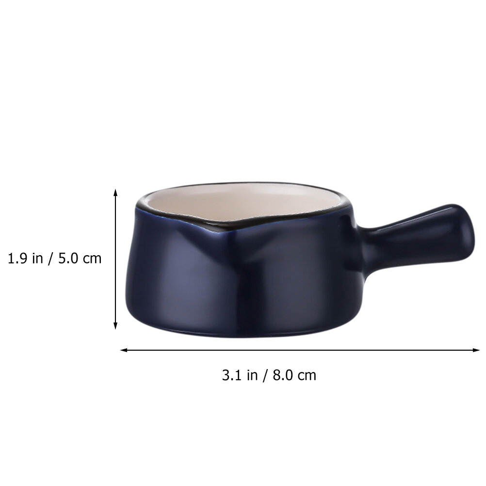 2 Шт Мини Голубые Соусники Из Керамики Для Подачи Соусов Размер 8X5X3Cm