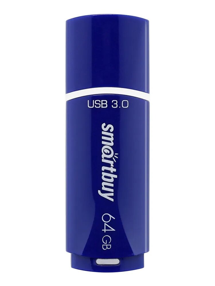 SmartBuy Crown 64 ГБ USB-флеш-накопитель, USB 3.0, USB Type-A, SB64GBCRW-Bl, синий неон