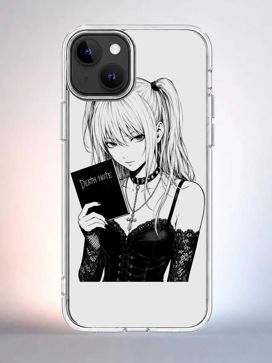 Чехол iPhone 14 тетрадь смерти силиконовый прозрачный