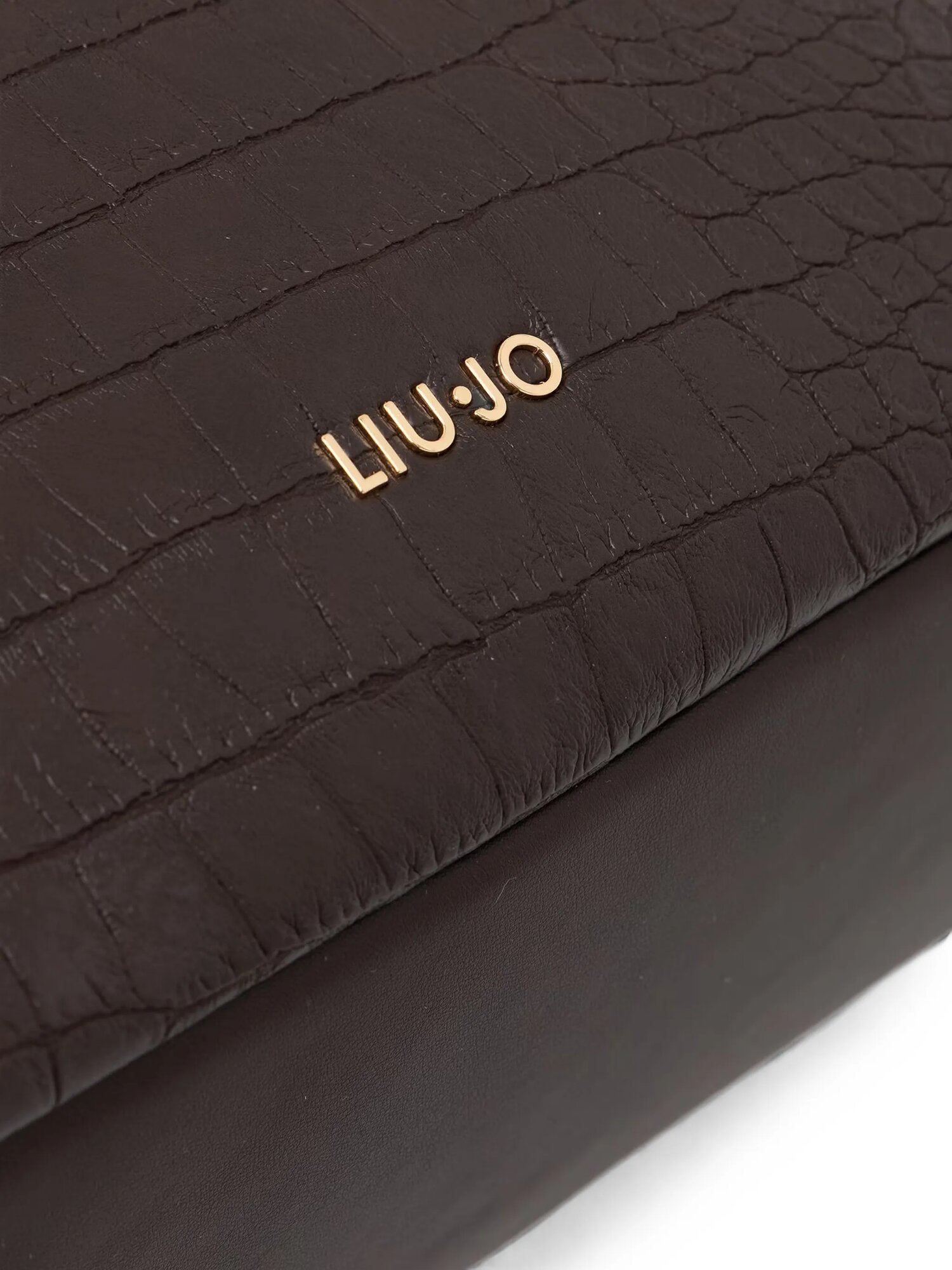 Сумка LIU JO Large croc-effect tote bag, коричневый — фото 1
