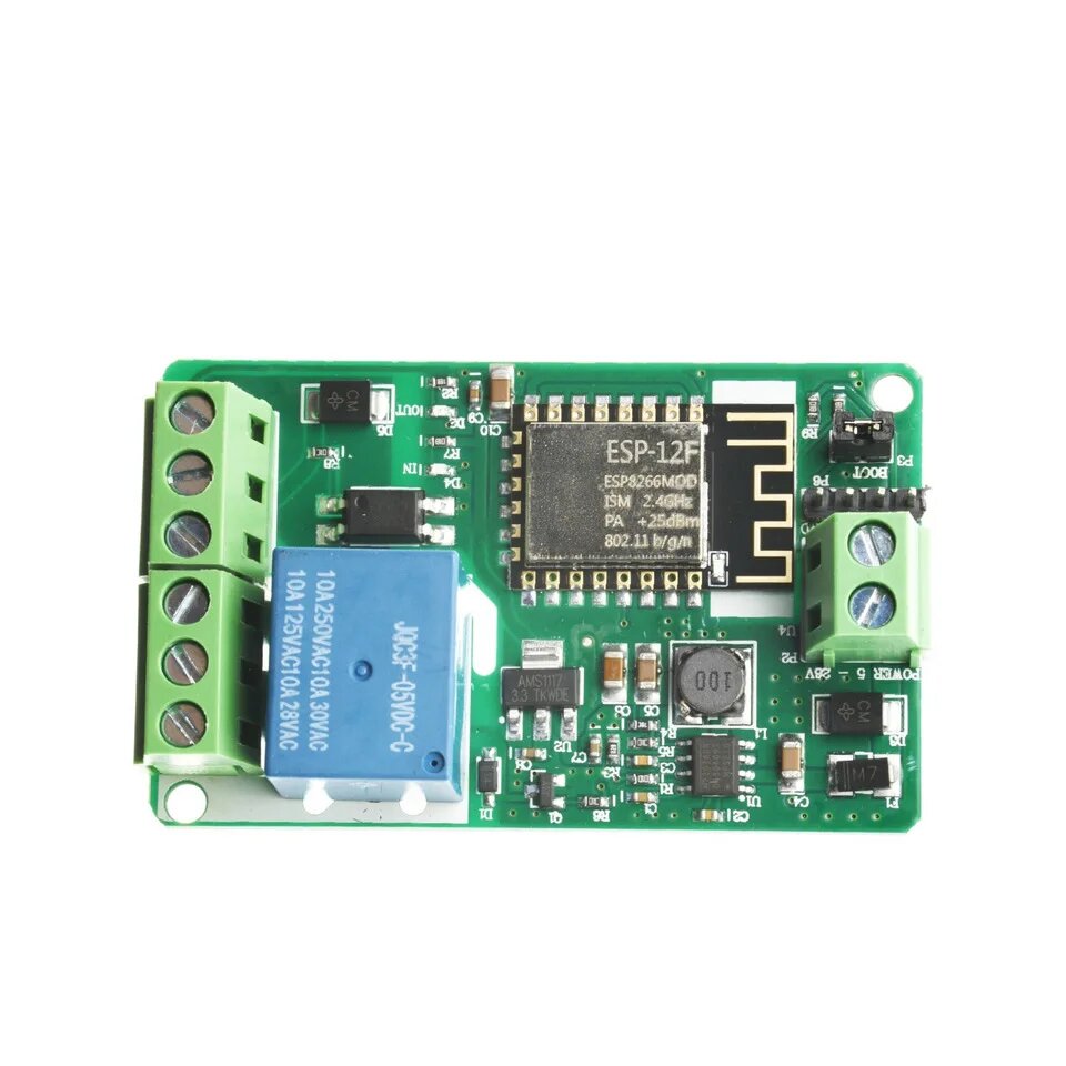 Сетевое реле ESP8266 SZYTF зелёный