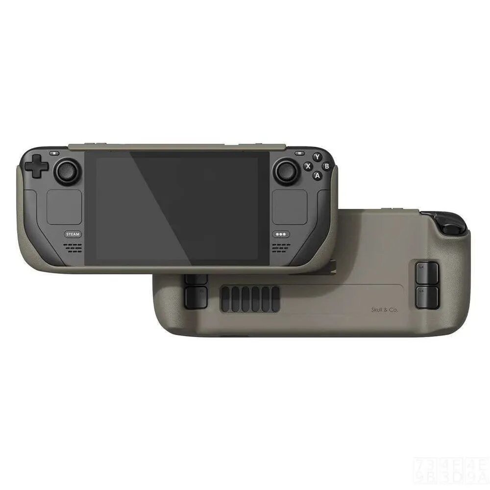 Чехол Skull & Co GripCase для Valve Steam Deck LCD/OLED - Защитный премиум кейс для игровой портативной консоли / приставки Стим Дек (Серый)