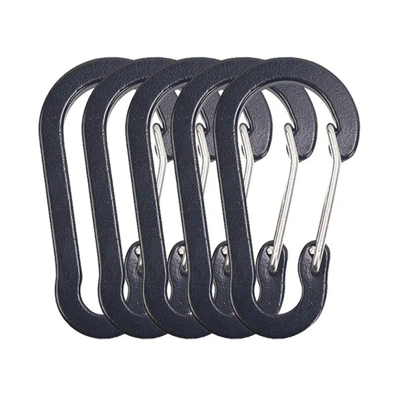 Набор карабинов из алюминия Черный, 5 pcs Black