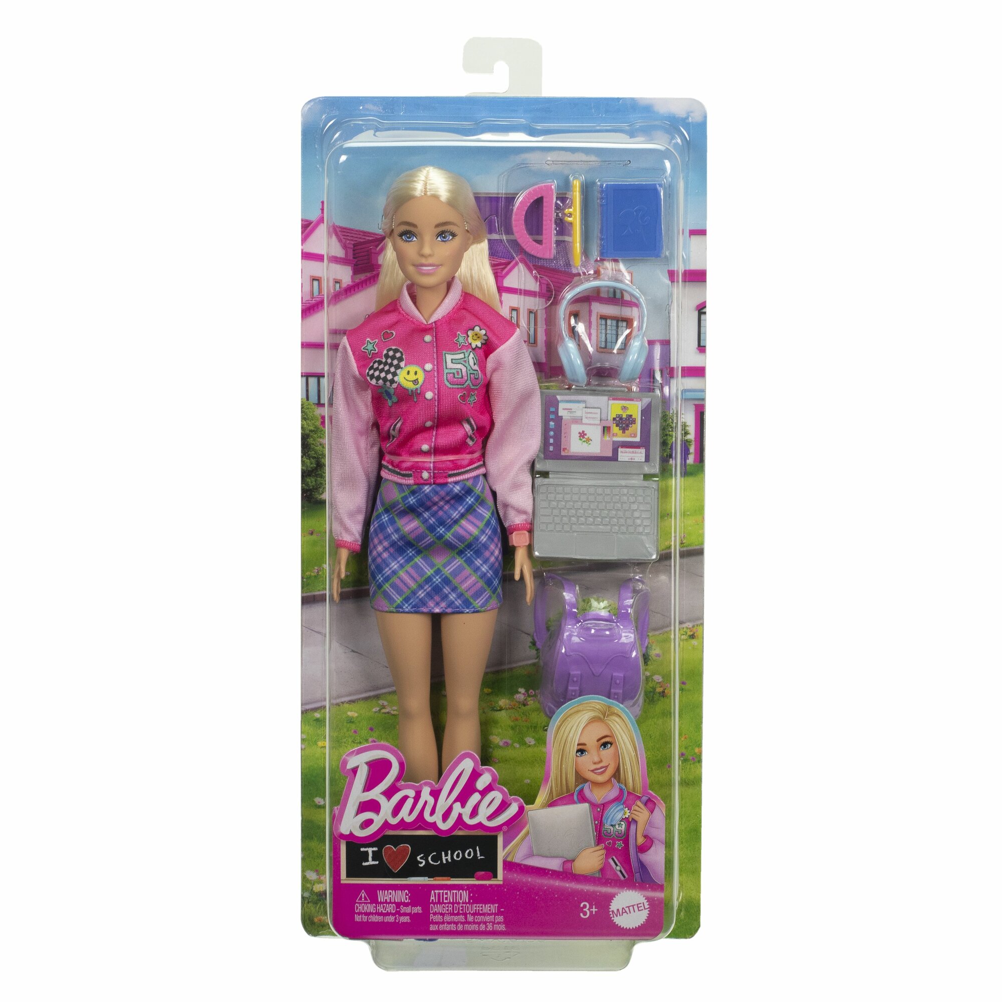 Кукла Mattel Barbie I love school с аксессуарами HRG84, разноцветный