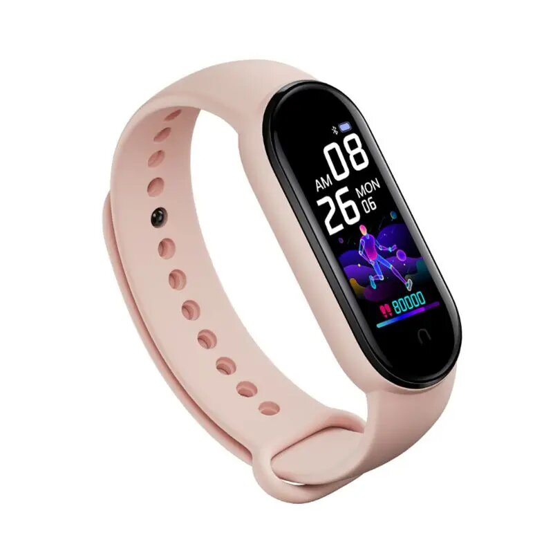 M5 Спортивный умный браслет Розовый, Pink
