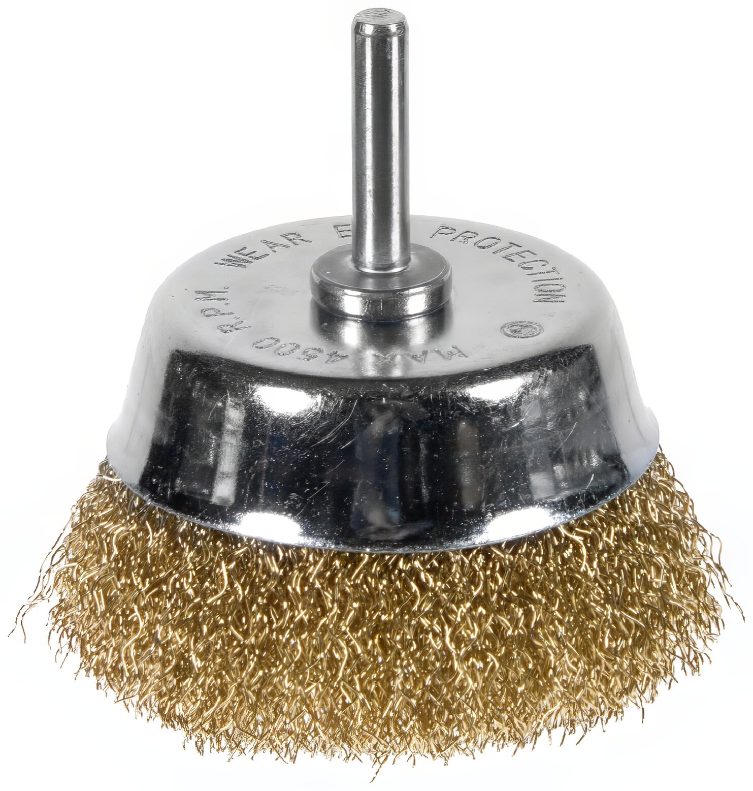 Щетка для дрели чашечная Dexter 75 мм латунированная сталь