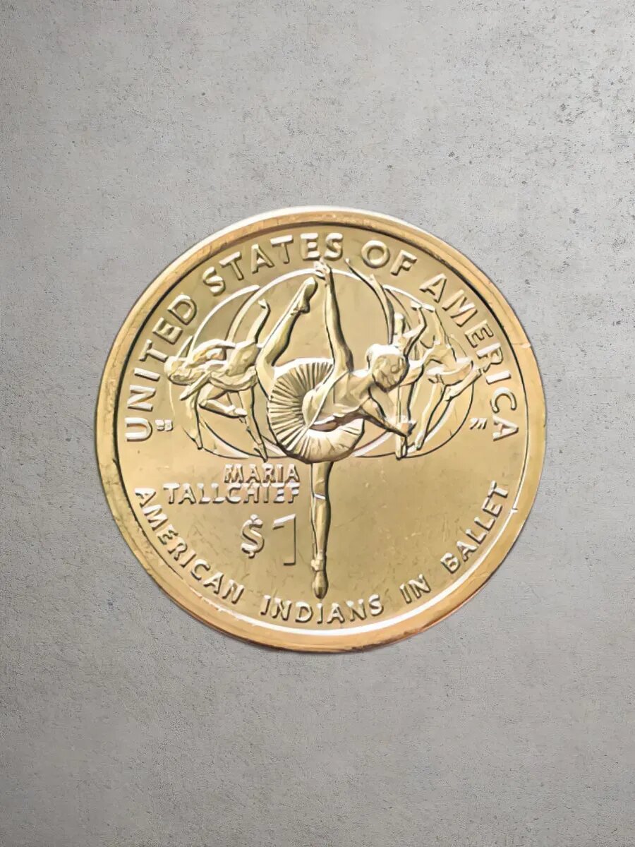 Монета 1 доллар США, 2019 г. "Индейцы в балете"