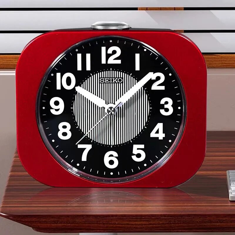 Настольные часы Seiko Кварцевые 1 шт Красные с черным циферблатом