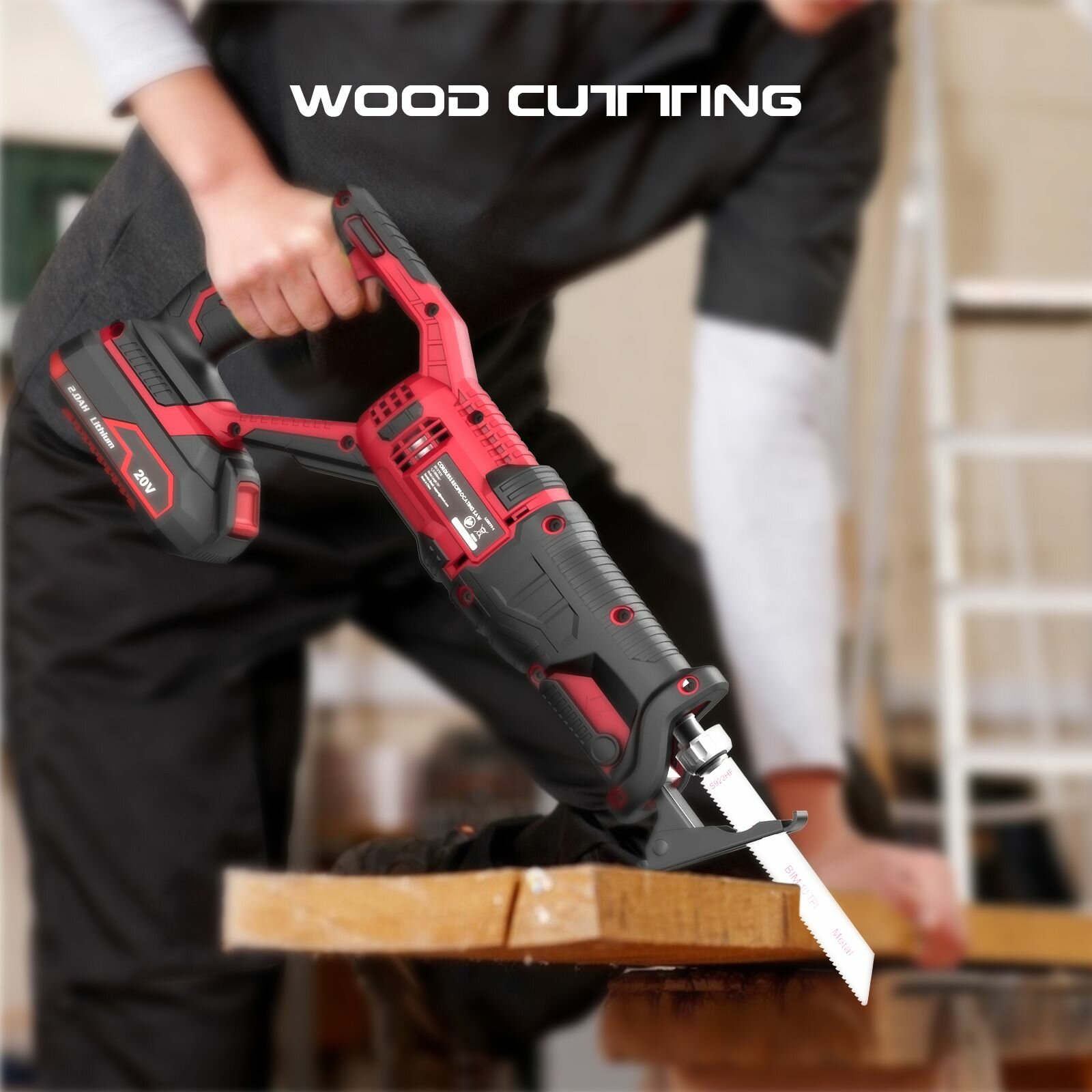 Комплект аккумуляторной сабельной пилы 20 В