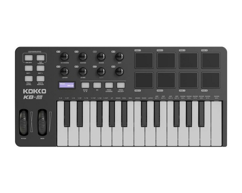 Kokko KB-25-MINI MIDI-клавиатура, 25 клавиш